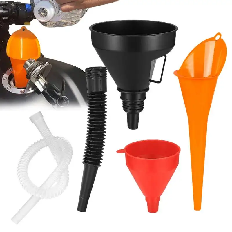 Automotive-Funnel-Set-3-Oil-Funnels-With-Detachable-Spout-Multi ...