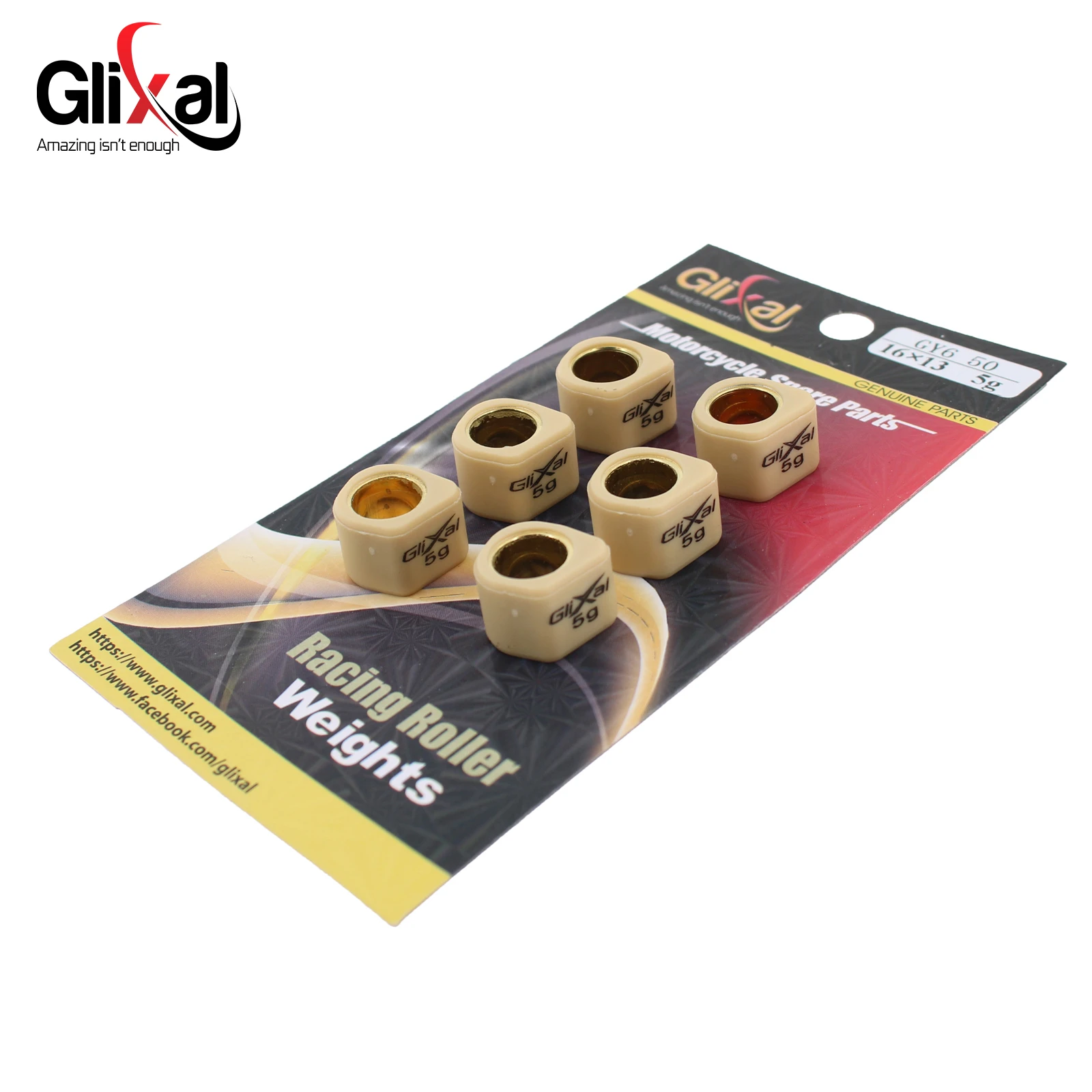 Glixal 16x13mm High Performance Racing Sliding Roller Weights, Polygon ...