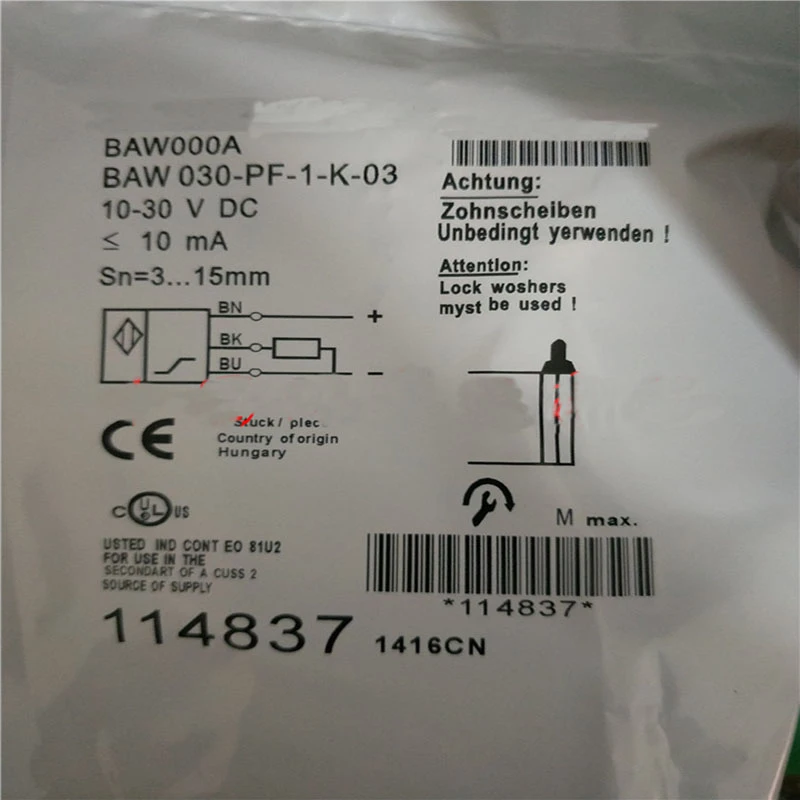 Proximity Switch Sensor BAW000A BAW 030-PF-1-K-03 Proximity Switch Sensor