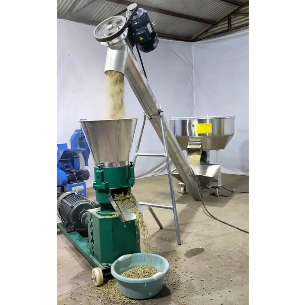 Animal-Poultry-Fish-Feed-Processing-Machines-Wood-Pellet-Mill-Making ...