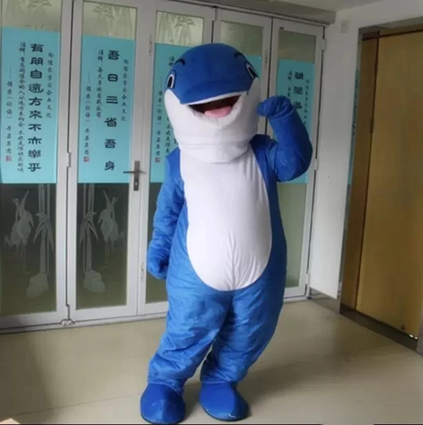 Blue dolphin Mascot Dolphin Costume Birthday Party Fancy Dress Mascot ...