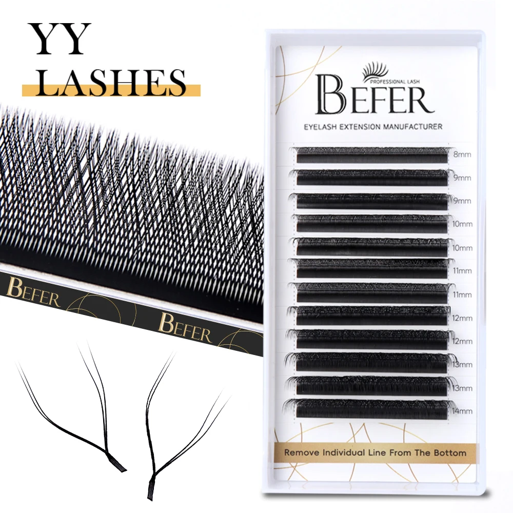 Befer-YY-Eyelash-Extensions-Double-Tips-Y-Eyelashes-Natural-Volume-YY ...