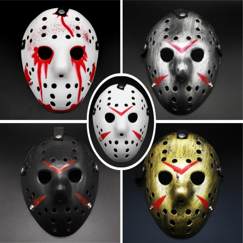 10pcs-Horror-Hockey-Mask-Halloween-Horror-Killer-Jason-Cosplay-Costume ...