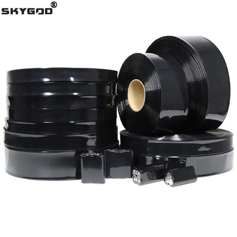 18650-PVC-Heat-Shrink-Tube-Battery-Pack-Black-Width-29-5mm-300mm ...