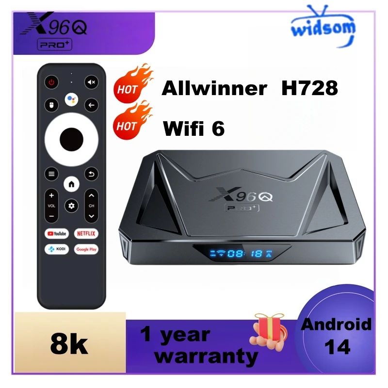 X96Q Pro+Allwinner H728 Android 14.0 Tv Box Smart TV Box 2/4G 16/32/64G ...