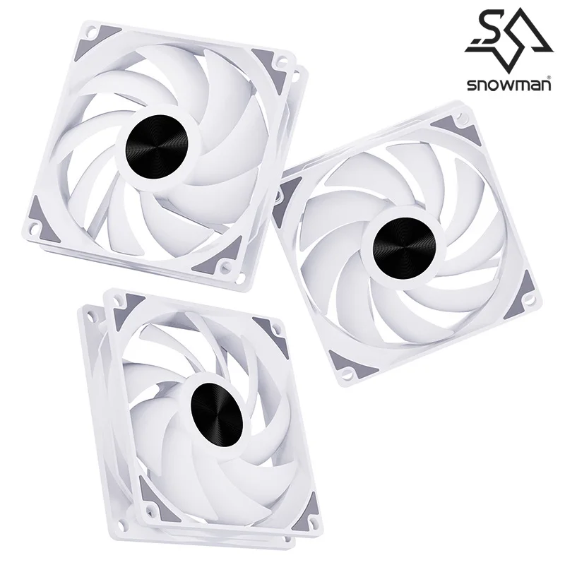 SNOWMAN-120mm-RGB-Fan-PWM-4pin-PC-Case-Fan-Quiet-CPU-Cooler-Fan-5V-3pin ...