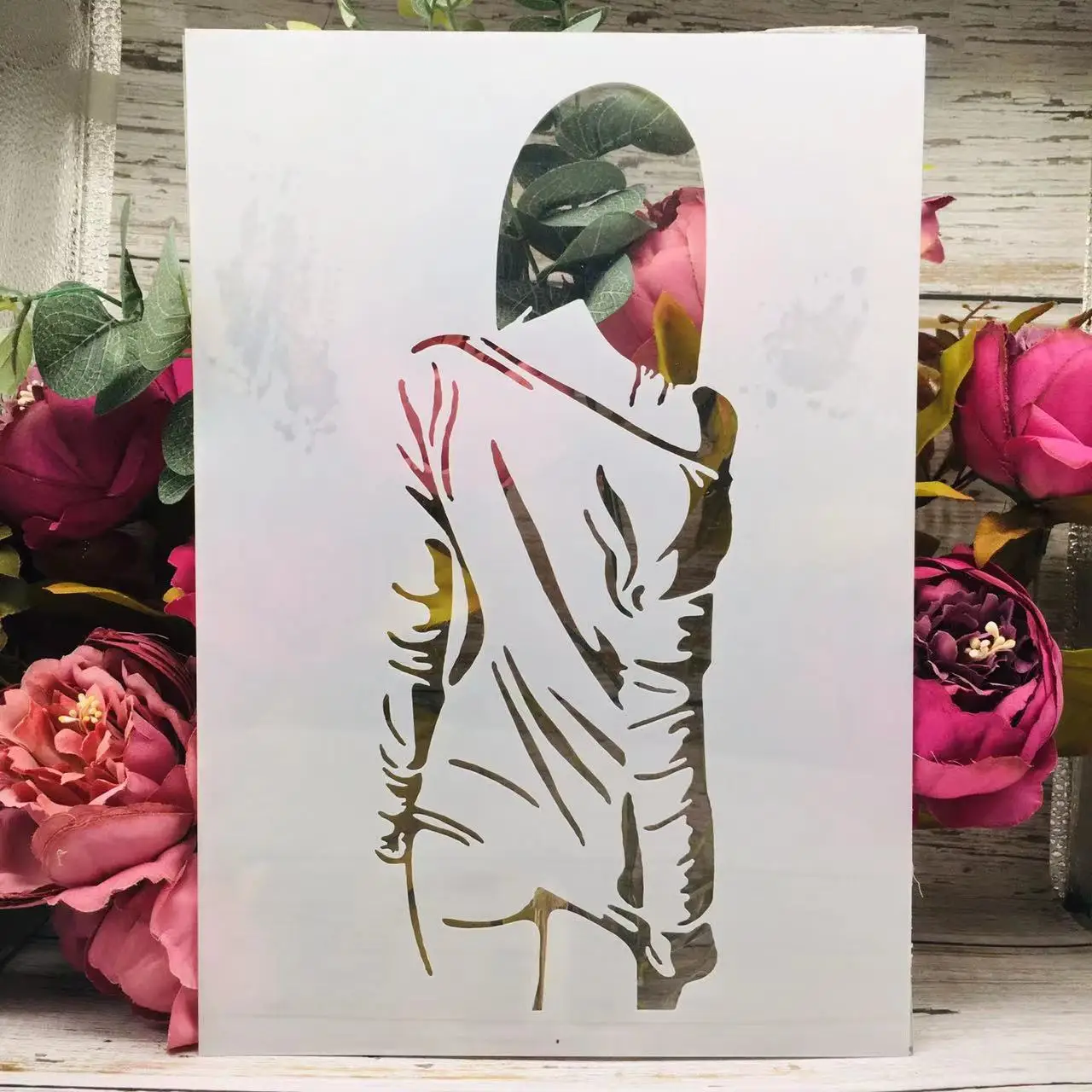 A4-29cm-Fashion-Girl-Back-DIY-Layering-Stencils-Wall-Painting-Scrapbook ...