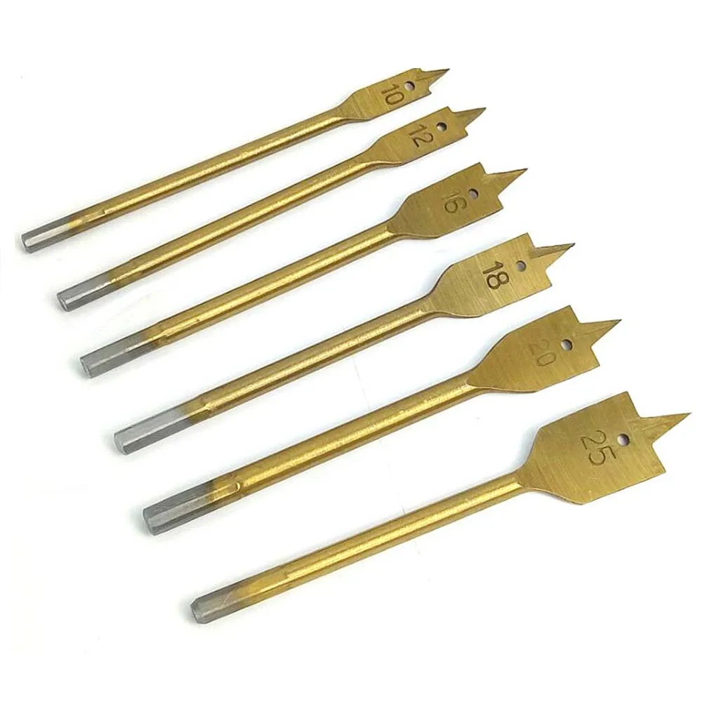 6pcs-10-25mm-Wood-Plate-Opener-Titanium-Coating-Hex-Shank-Spade-Bits ...