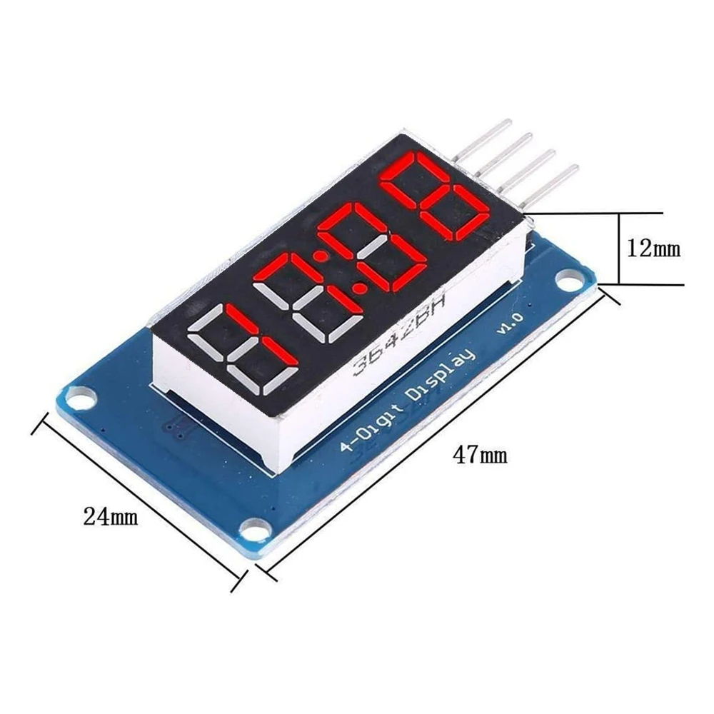 Tm1637 Led Display Module For Arduino 7 Segment 4 Bits 0 36 Inch Clock Red Anode