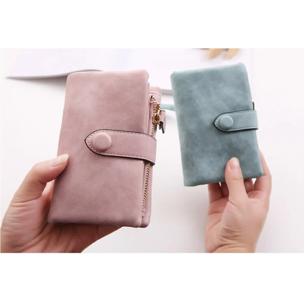2022-Tri-fold-Short-Women-Wallets-With-Coin-Zipper-Pocket-Minimalist ...