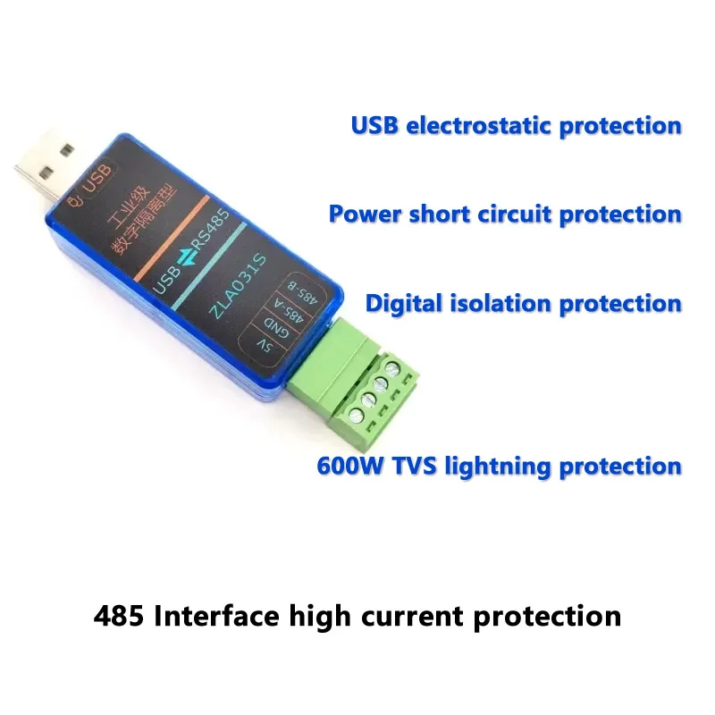 USB-to-Rs485-Isolated-Converter-Industrial-Grade-Communication-Module ...