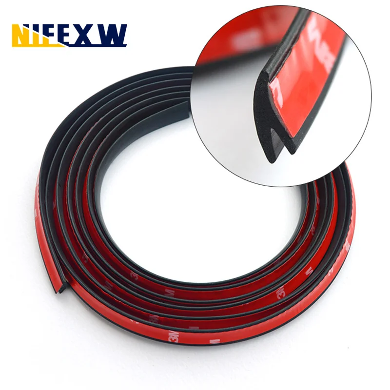 V-Shape-Car-Rubber-Seal-Hollow-Glass-Window-Edge-Weather-Strip-Sticker ...