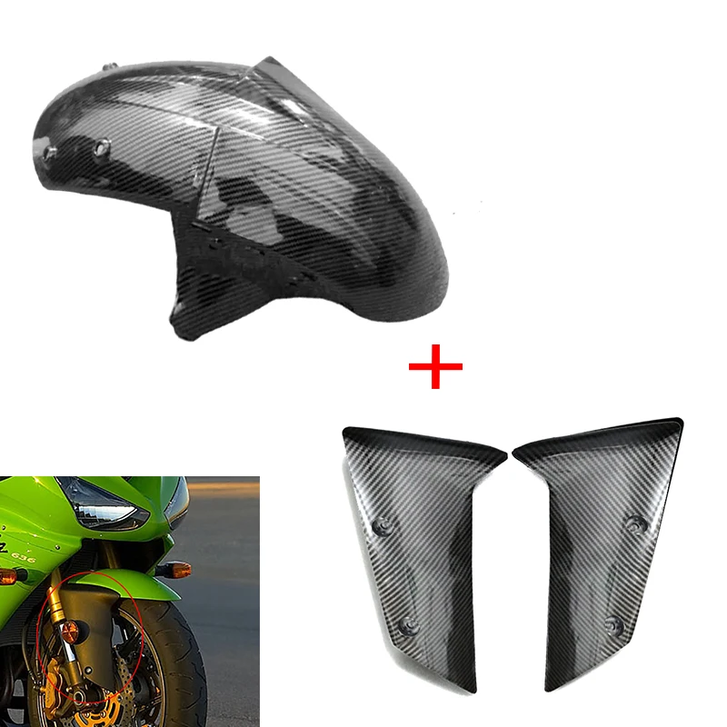 new Fairing Front Mudguard Fender Cover Cowl Panel For Kawasaki ZX6R ZX ...
