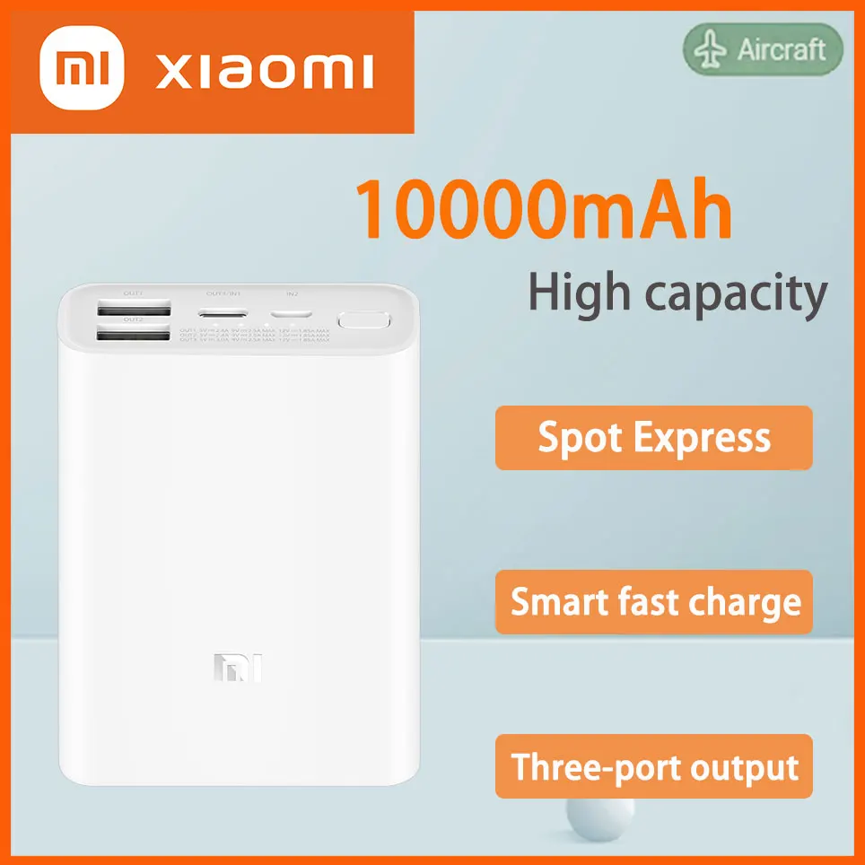 Xiaomi-Bater-a-Externa-Mini-3-Out-2-IN-cargador-port-til-de-10000mAh ...
