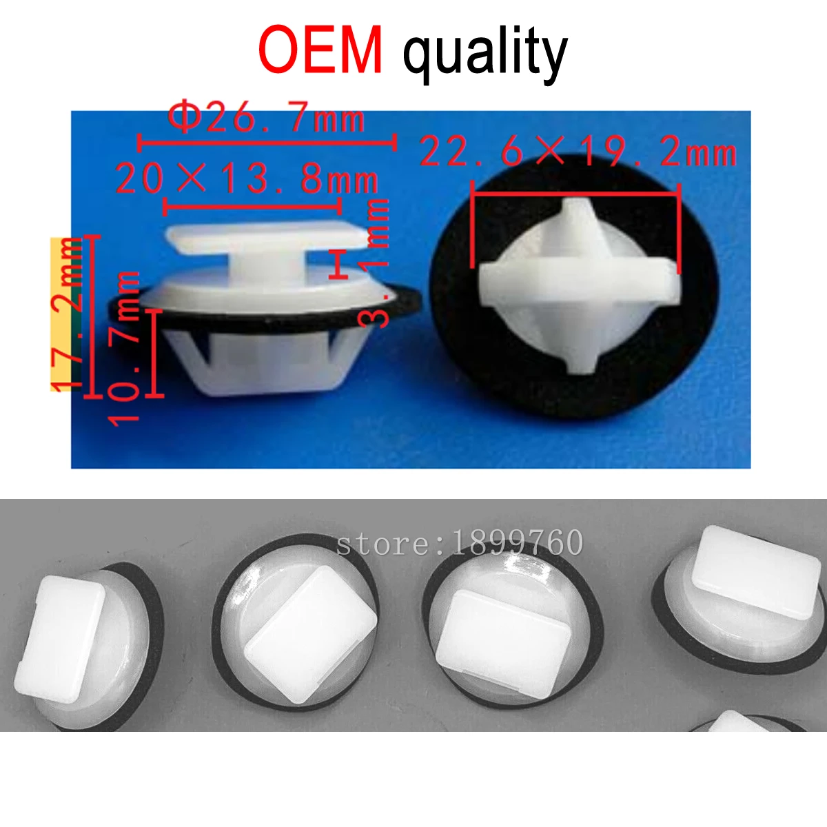 50-100-OEM-Rocker-Molding-Clips-Retainers-for-Mazda-RX8-and-6-G22C-51 ...