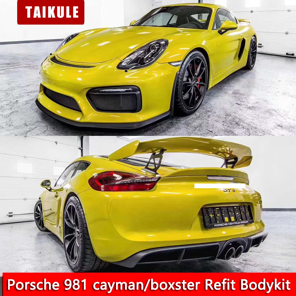 For-2013-to-2015-Porsche-981-cayman-boxster-Refit-GT4-Bodykit-Front ...