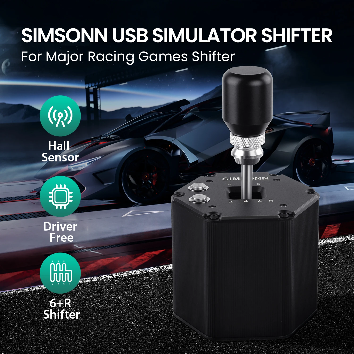 PC-Racing-Game-H-Gear-Shifter-Simracing-6-R-USB-shifter-For-Logitech ...