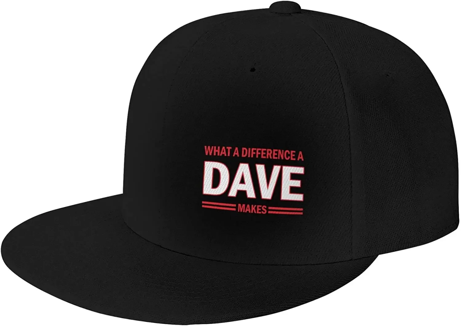 Snapback-Hats-for-Men-Women-Flat-Bill-Brim-What-A-Difference-A-Dave ...