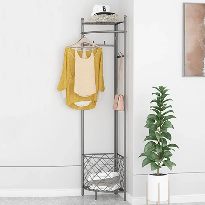 Golden Hangers Clothes Rack Metal Detachable Hotel Aesthetic Clothes ...