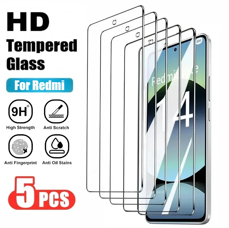 5Pcs Ultra HD Screen Protector For Redmi Note 14 5G 13 12 11 Pro 14S ...