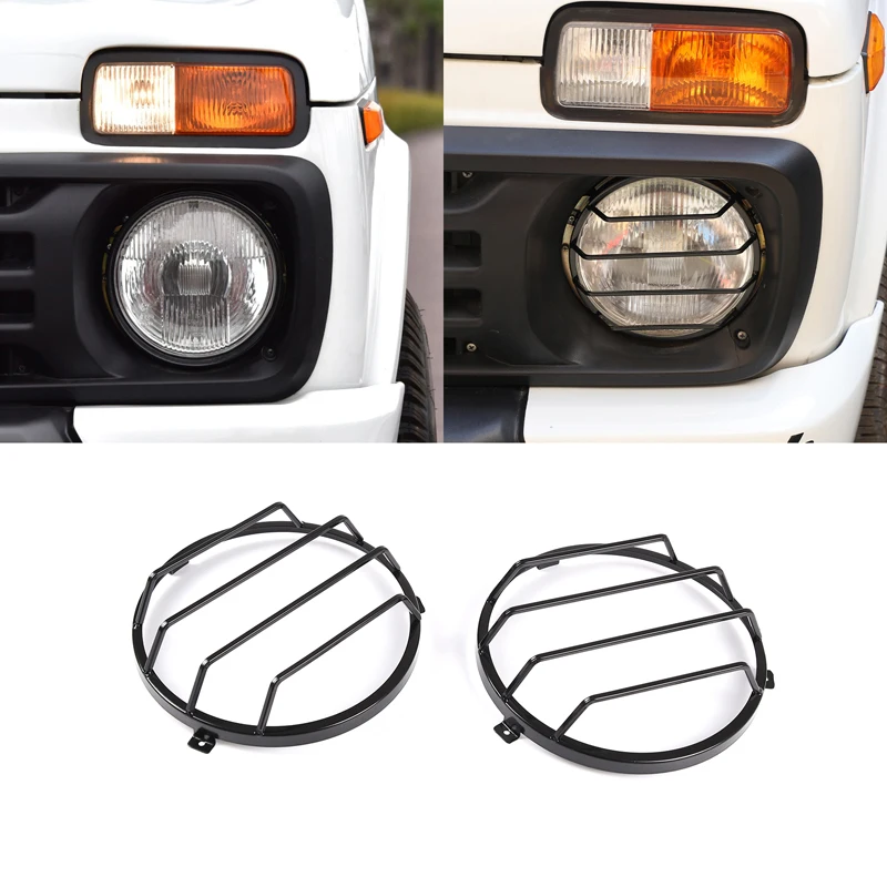 For-LADA-NIVAStainless-Steel-Black-Car-Headlight-Protector-Lampshade ...