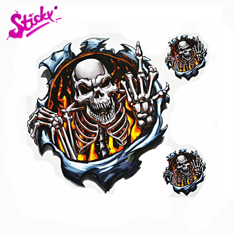 Furry-Sticky-Wolf-Head-Decal-Skull-Head-Eagle-Clown-Anime-Car-Sticker ...