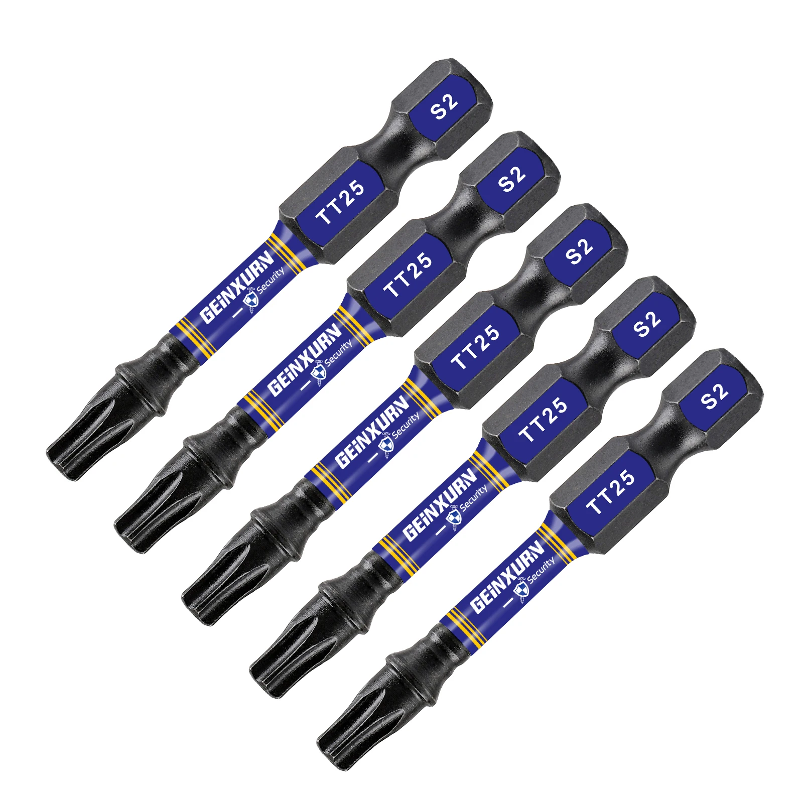 Geinxurn-2-In-Impact-Tough-Magnetic-Power-Bit-Set-Security-Torx-Head ...