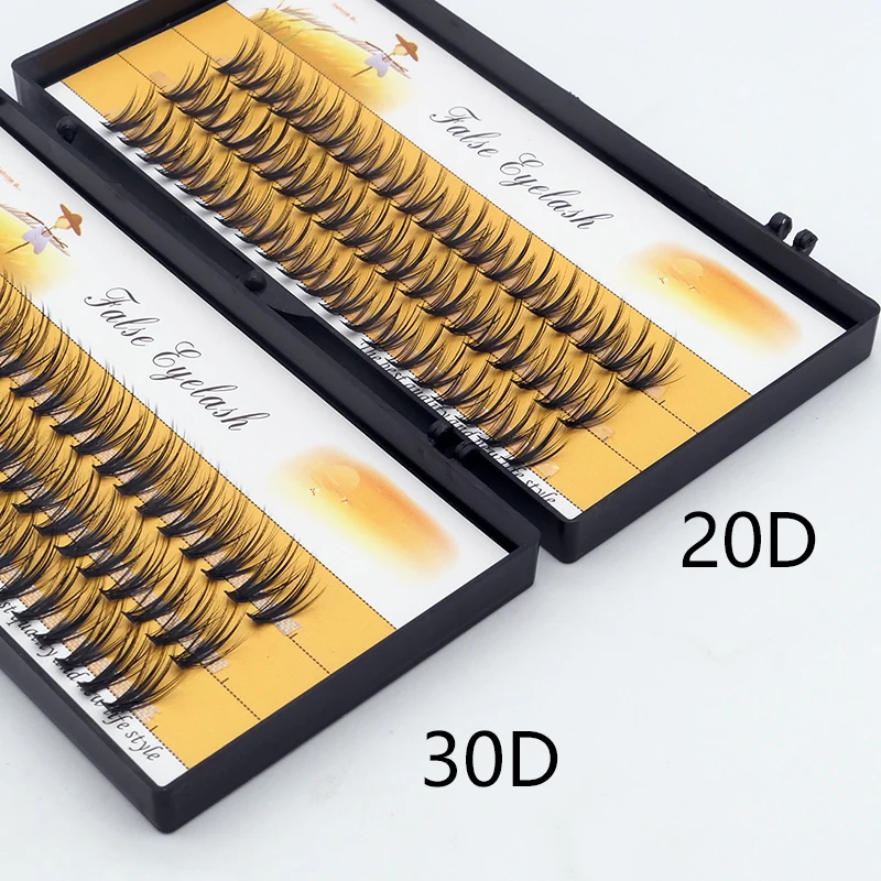 20D-30D-Mink-False-Eyelash-60-bundles-box-Individual-Lashes-3D-Russia ...