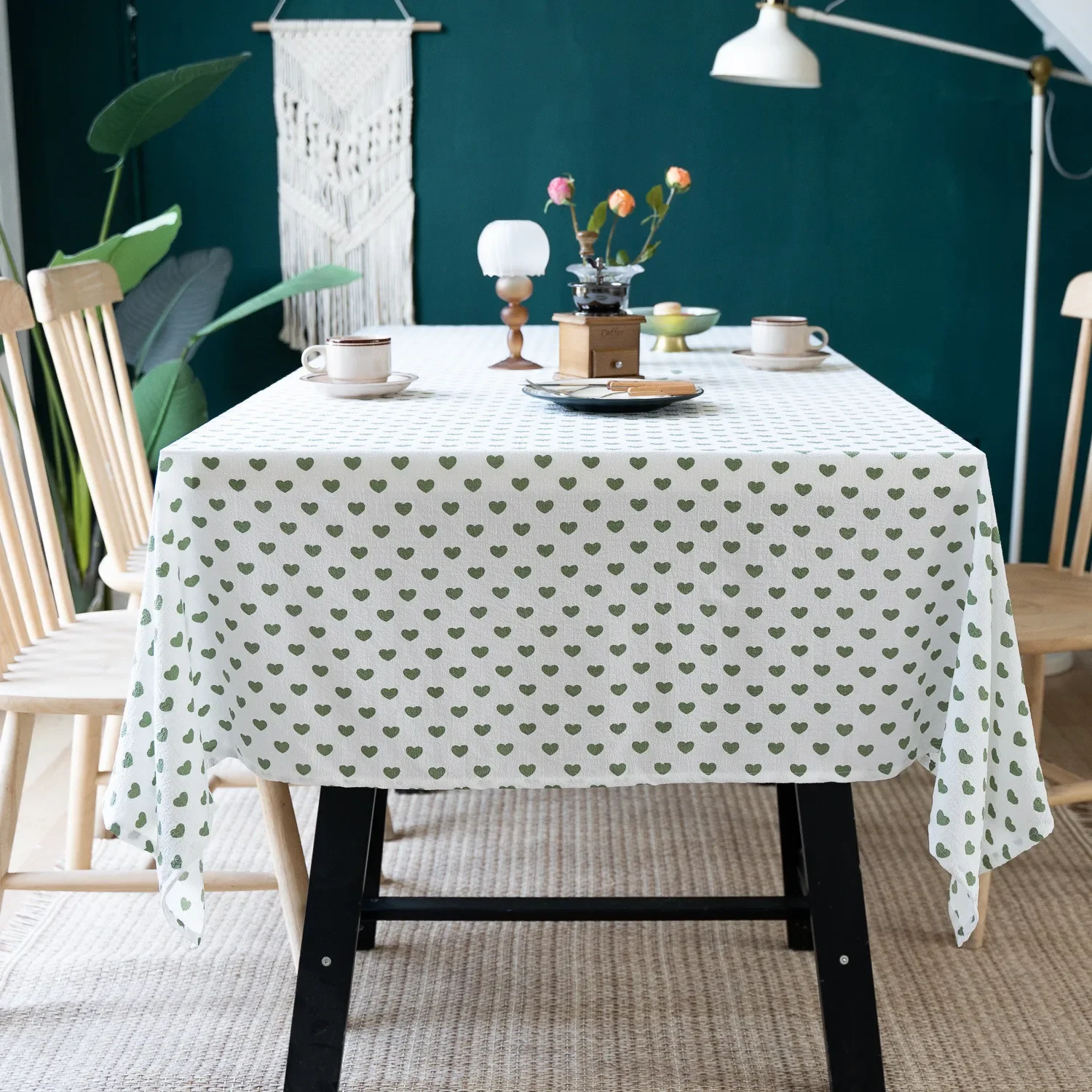 Nordic-Tablecloth-Simple-Love-Tablecloth-Cotton-and-Linen-Rectangular ...