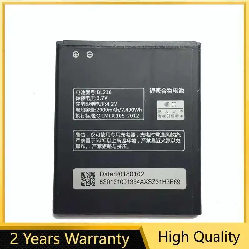 Battery BL210 For Lenovo A536 A606 A656 S820 S820E A750E A770E A766 ...