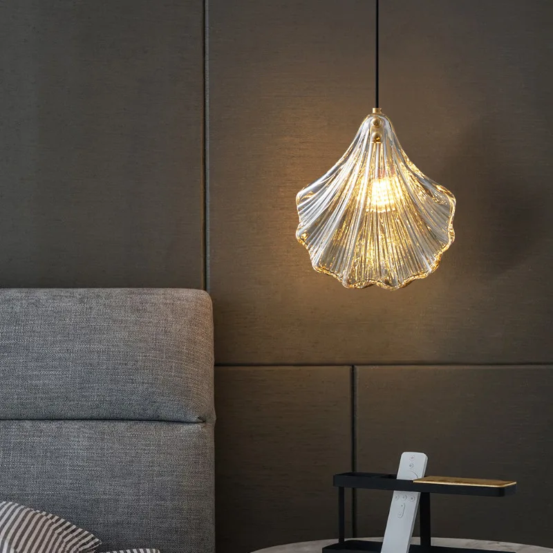 Modern-LED-Shell-Pendant-Light-Lighting-Nordic-Light-Luxury-Bedside ...