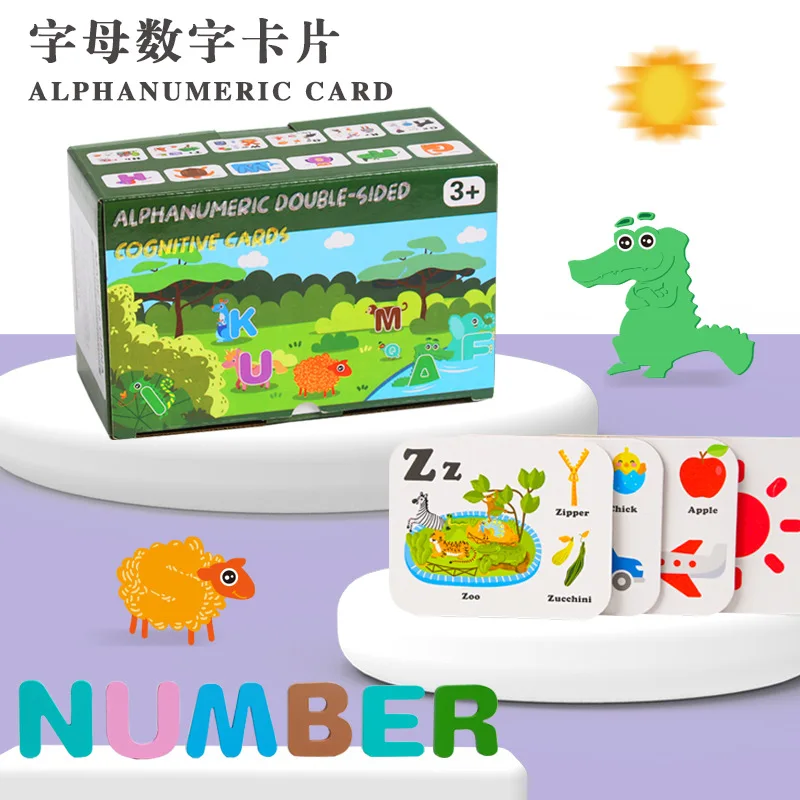 Wooden-two-in-one-alphanumeric-building-blocks-card-matching-game ...