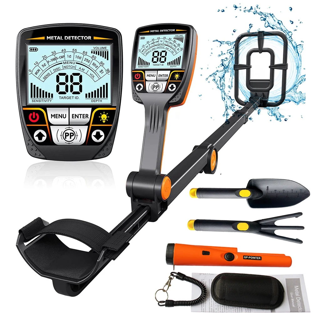 Professional-Foldable-Metal-Detector-Waterproof-Adjustable-Folding ...