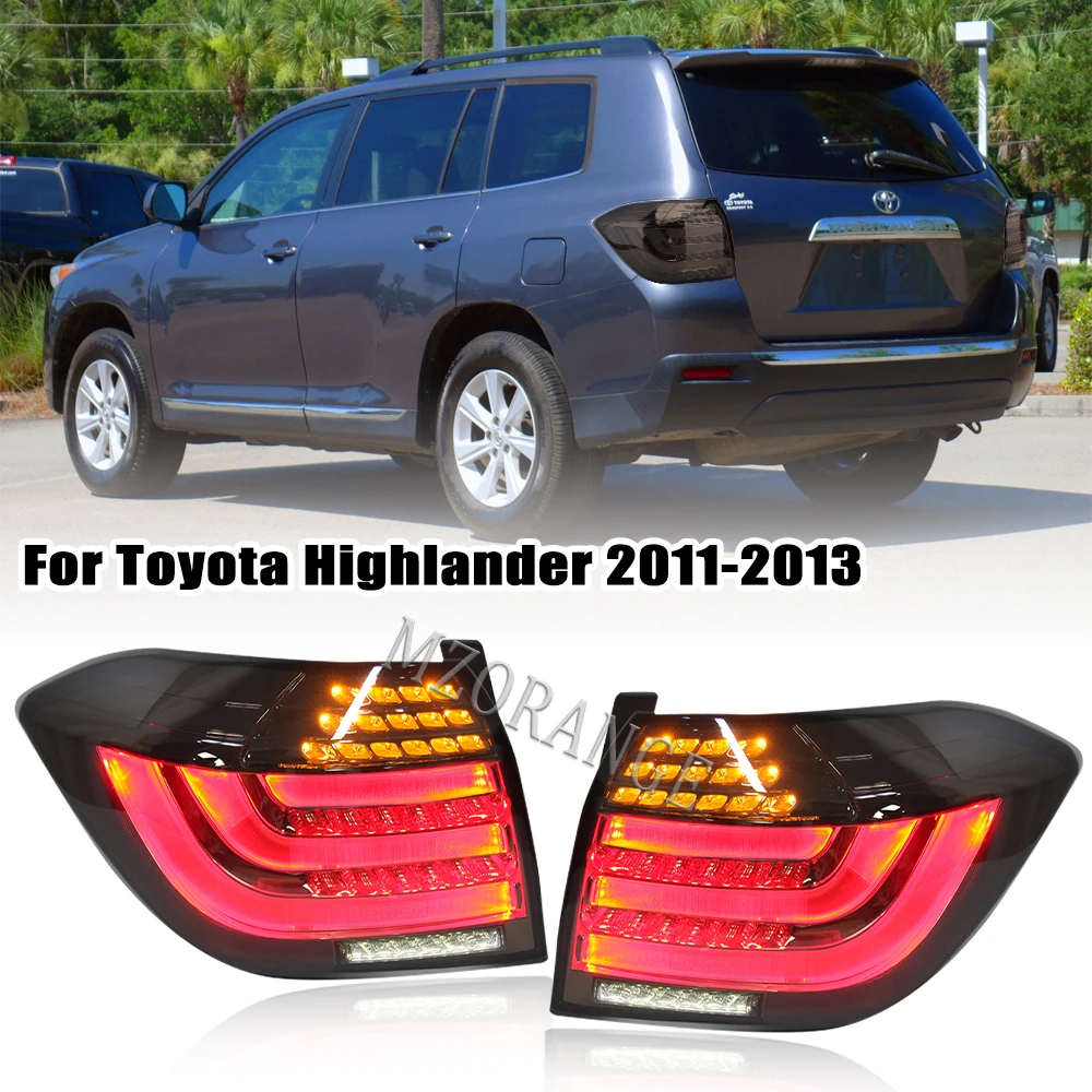 2pcs Tail Lights Rear Turn Signal Brake Lamp For Toyota Highlander 2011 ...