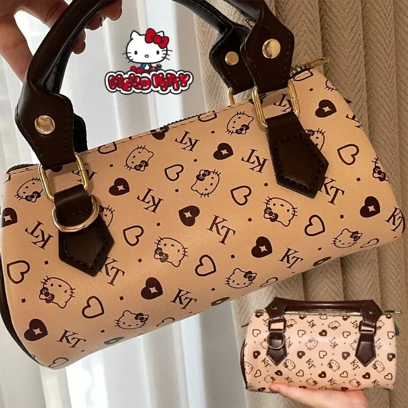 MINISO-Hello-Kitty-Bag-Vintage-BrownWomen-s-Bag-Anime-Printed ...