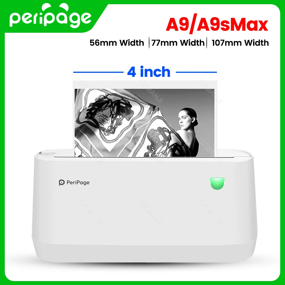PeriPage Official A9 Portable Thermal Bluetooth Printer 3" 4" A9(s) Max ...