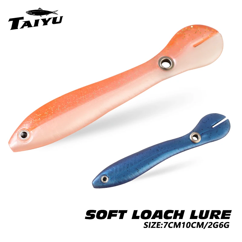 TAIYU-10pcs-Bionic-loach-bait-7cm-10cm-Bouncing-Fishing-Lure-Simulation ...