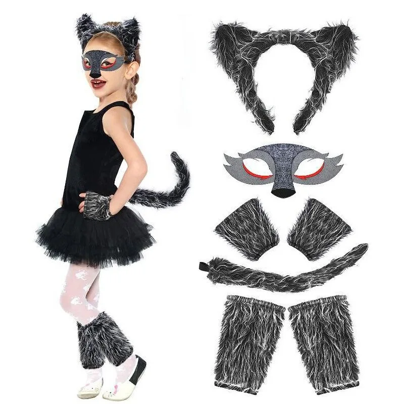 Wolf-Ear-Headband-Tail-Skirt-Mask-Suit-Wolf-Cosplay-Costumes-for ...