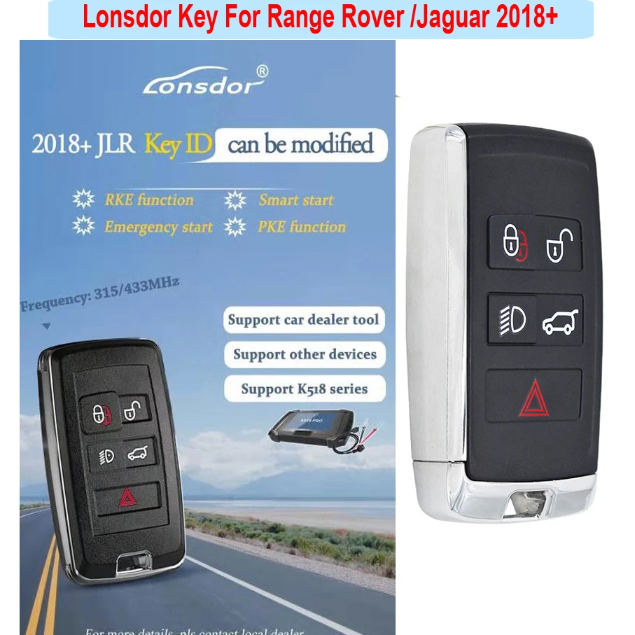 Lonsdor Remote Key For Range Rover /Jaguar 2018+ JLR With RKE function ...