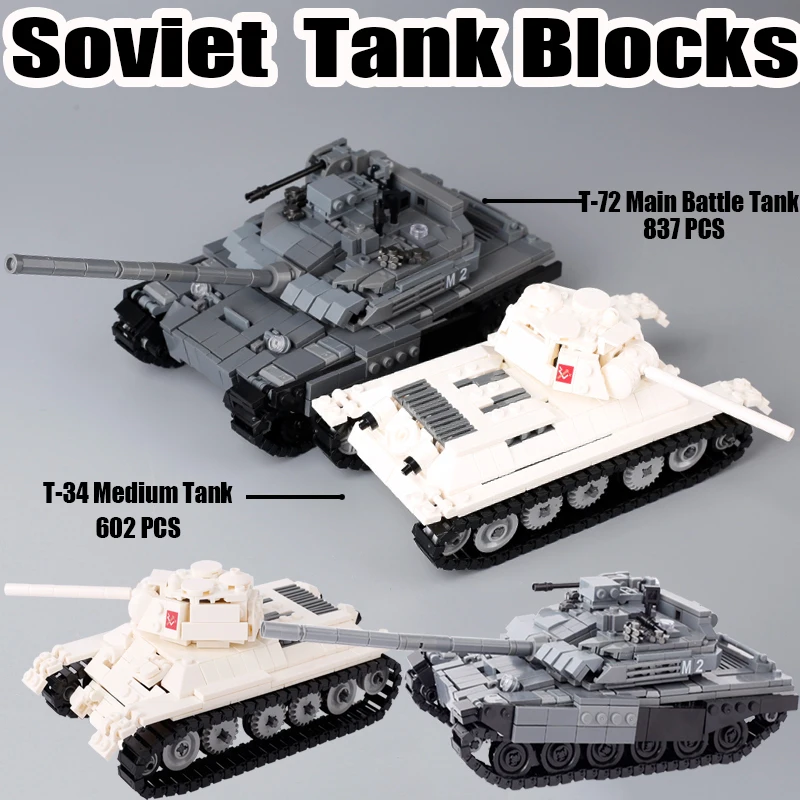 WW2-Soviet-Union-Military-Main-Battle-Tank-Building-Blocks-Army-Vehicle ...