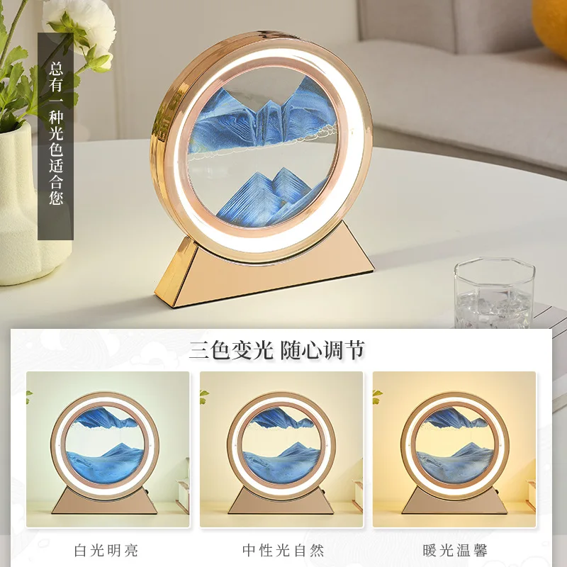 LED-Moving-Sand-Art-Table-Lamp-Quicksand-Night-Light-3D-Sandscape ...