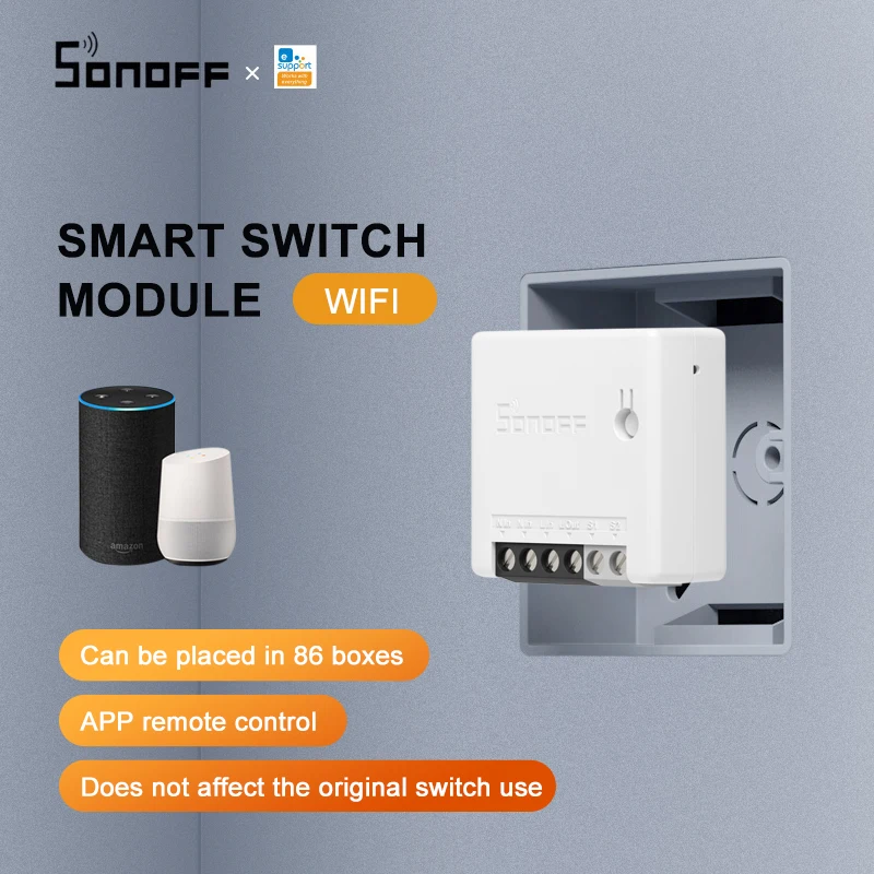 SONOFF MINIR2 Wifi DIY Mini Switch Two Way Wiring Smart Home Automation ...