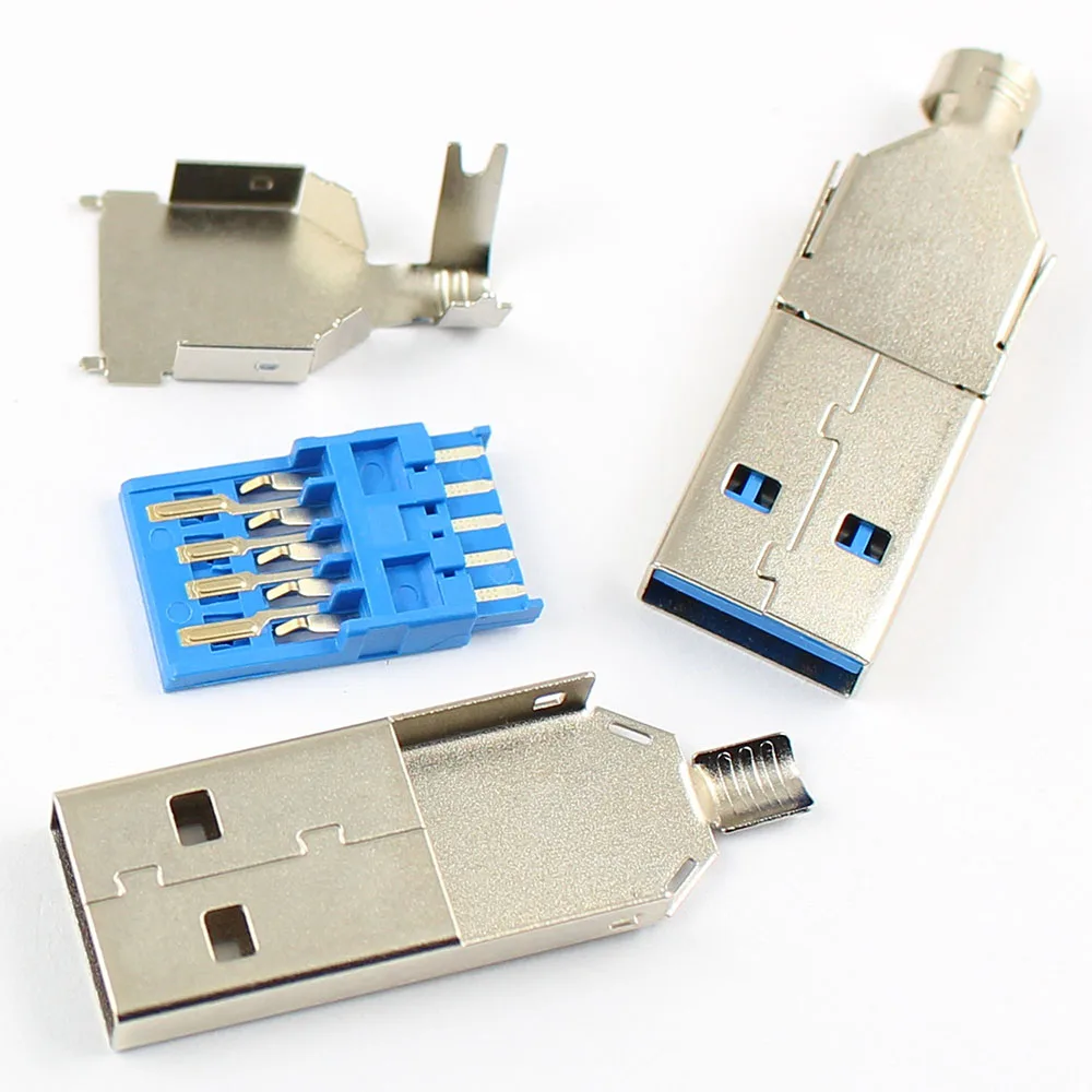 20pcs USB 3.0 AM Male 9 Pin 9P Type A Three Types Plug Solder Jack ...