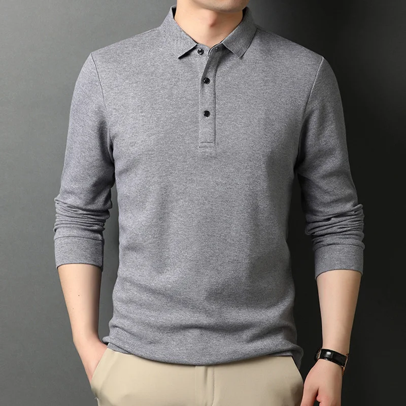 Mens-Polo-Shirts-Casual-Business-Solid-Color-Polo-Shirts-Cotton-Mens ...