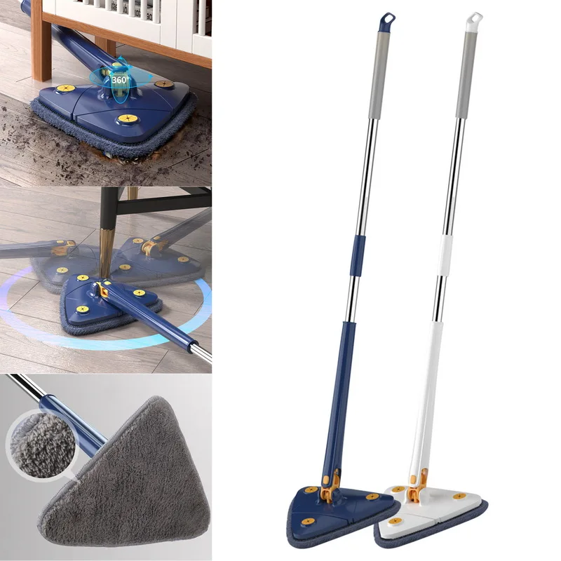 360-Rotatable-Mop-Adjustable-Cleaning-Mop-Telescopic-Triangular-Mop ...