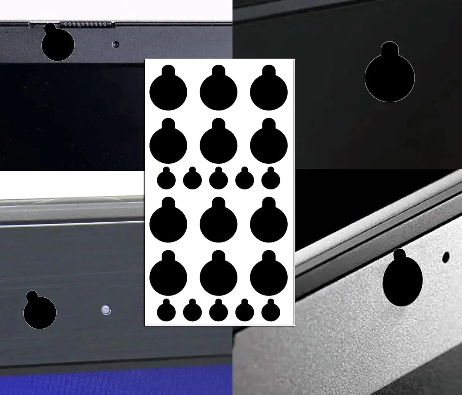 60 Pcs Covers Privacy Stickers for Lens Vinyl 0.39 Inch Removable and ...