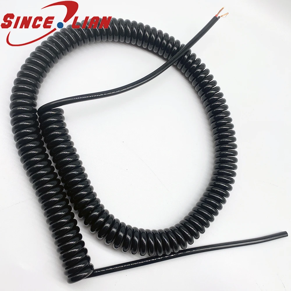 18awg-Power-Spiral-Cord-Cable-PU-Retractable-Cord-2-core-Custom-Multi ...