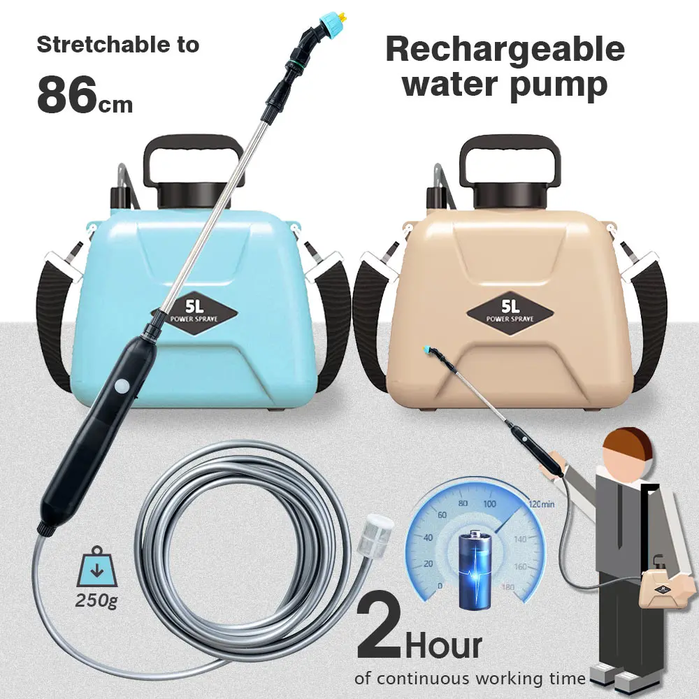 Electric-Sprayer-Spray-Gun-with-5L-Backpack-Watering-Can-Automatic ...