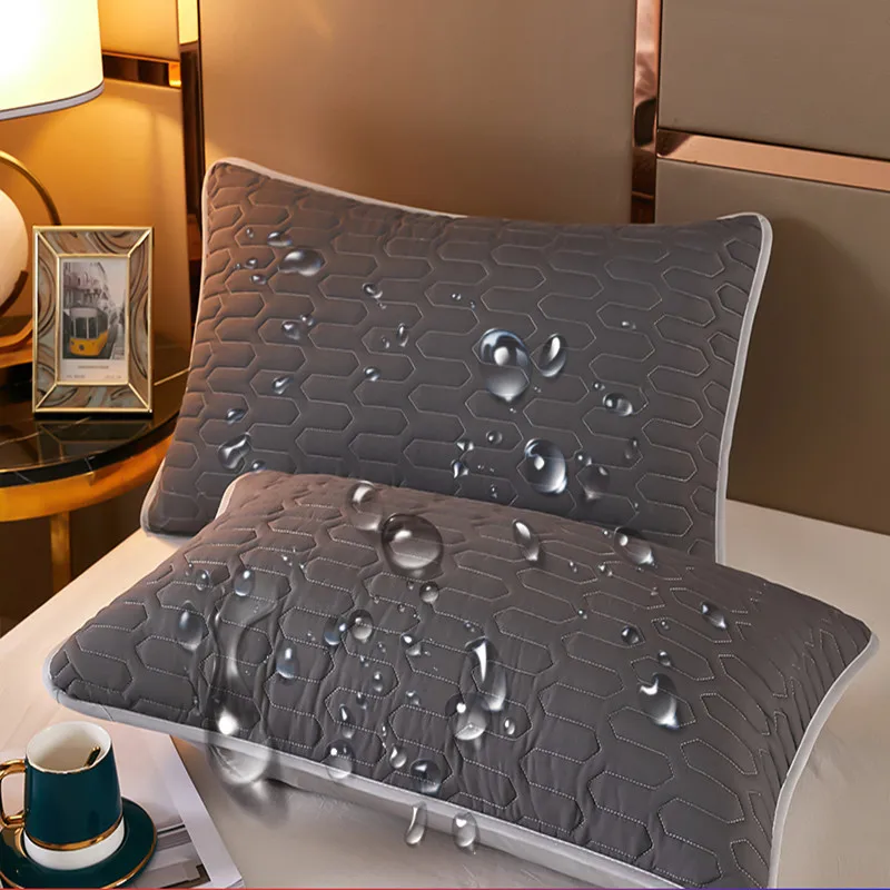 2PCs-New-Waterproof-Pillowcase-Thicken-And-Comfortable-Pillow-Cover-For ...
