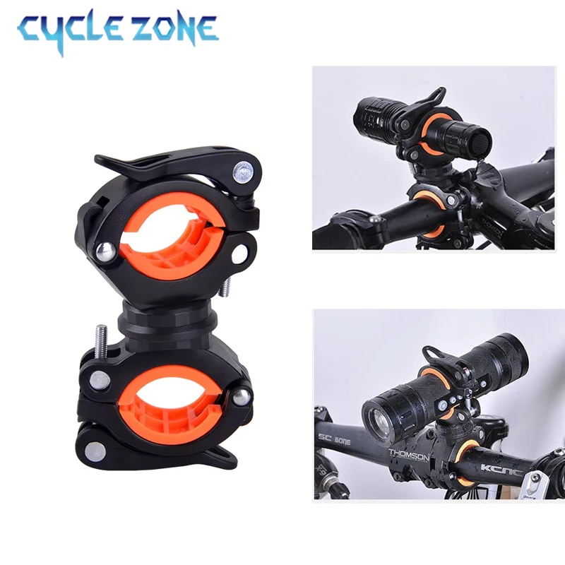 Bicycle Lights Bracket Bike Lamp Holder LED Headlight Stand 360° Degree ...
